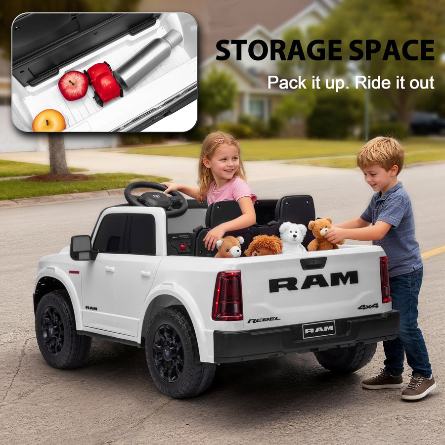 Licensed RAM Kids Electric Truck Review: SQ7 2-Seater Features | KerryYoo